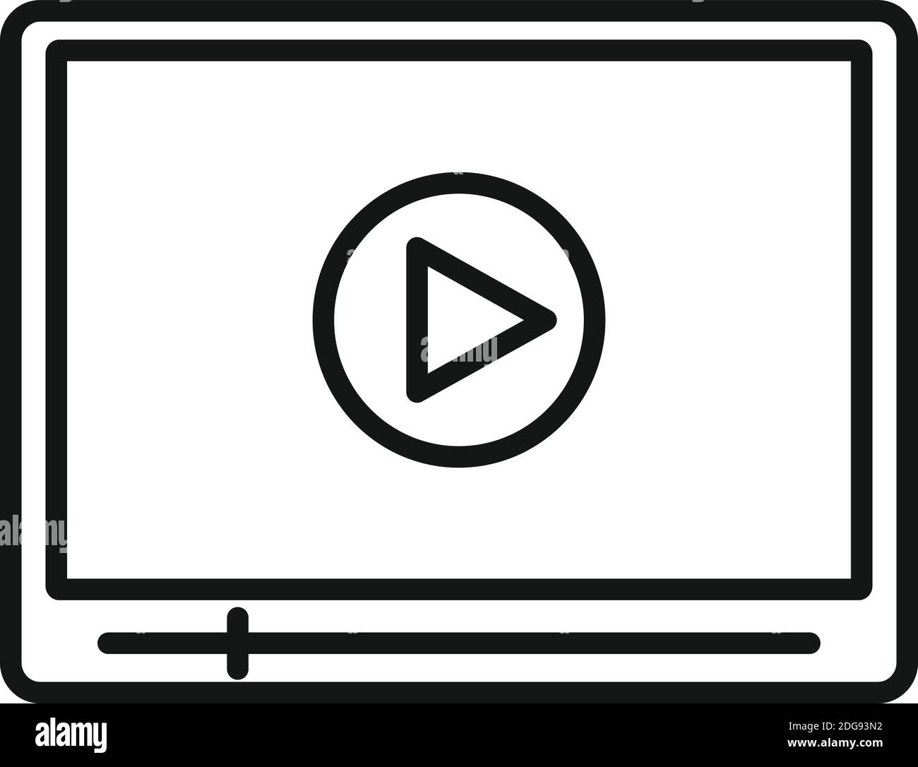 Video player icon, outline style Stock Vector Image & Art - Alamy