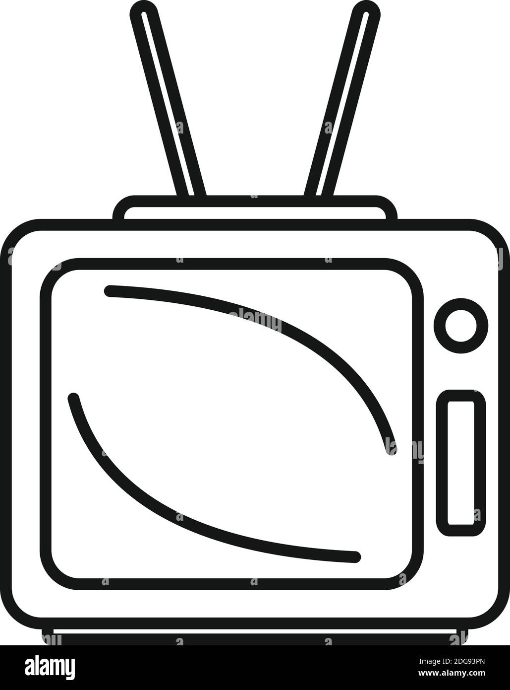 Old tv set icon, outline style Stock Vector Image & Art - Alamy