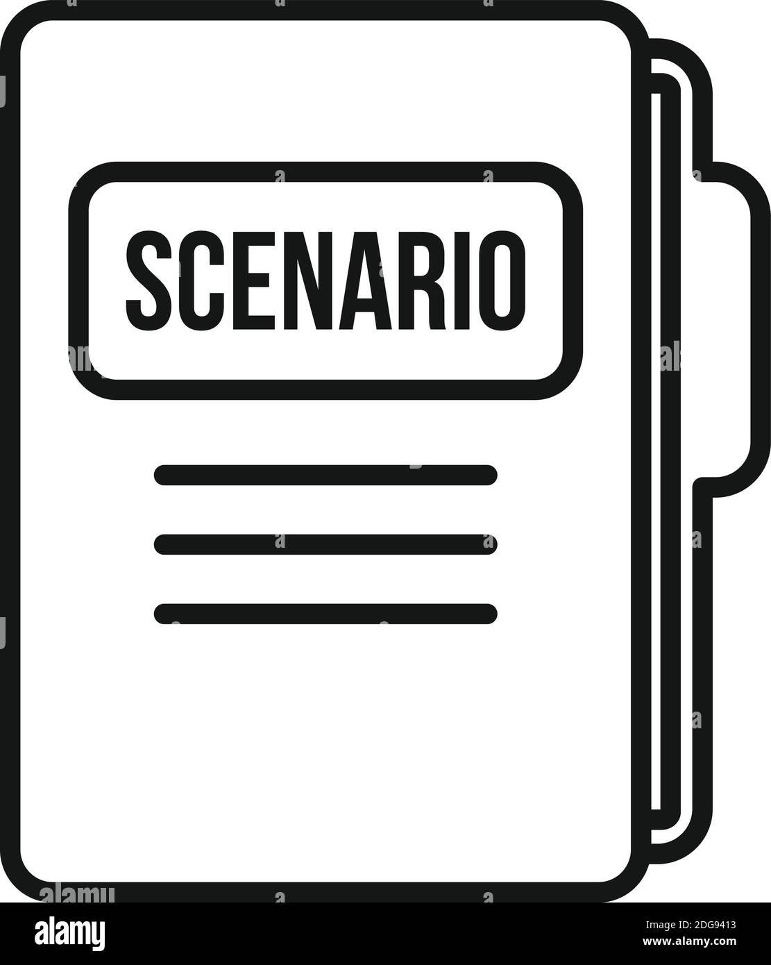 Scenario folder icon, outline style Stock Vector Image & Art - Alamy