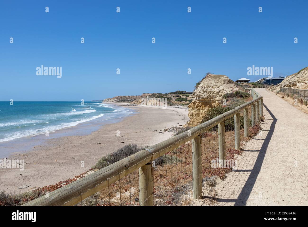 The access ramp down to the beach at Port Willunga South Australia on ...