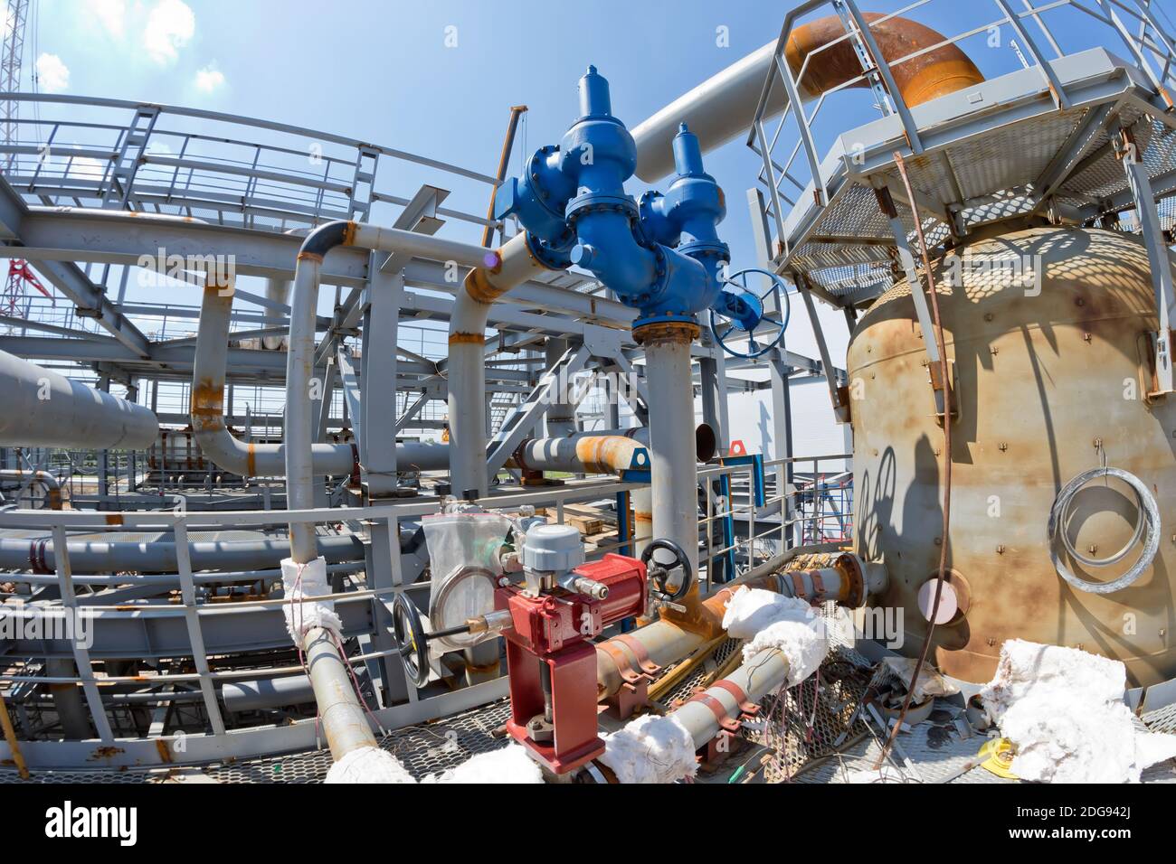 Installation of valves, valves and metering devices at service areas of ...