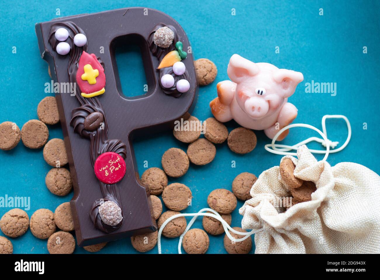Chocolate letter P, celebrations from sinterklaas "Sint and Piet ...
