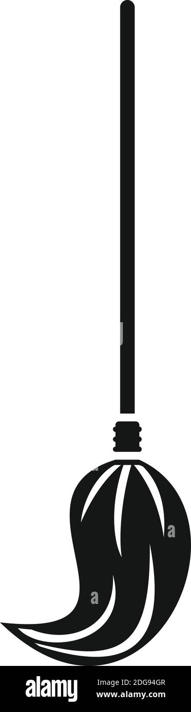 Cleaning broom icon, simple style Stock Vector Image & Art - Alamy