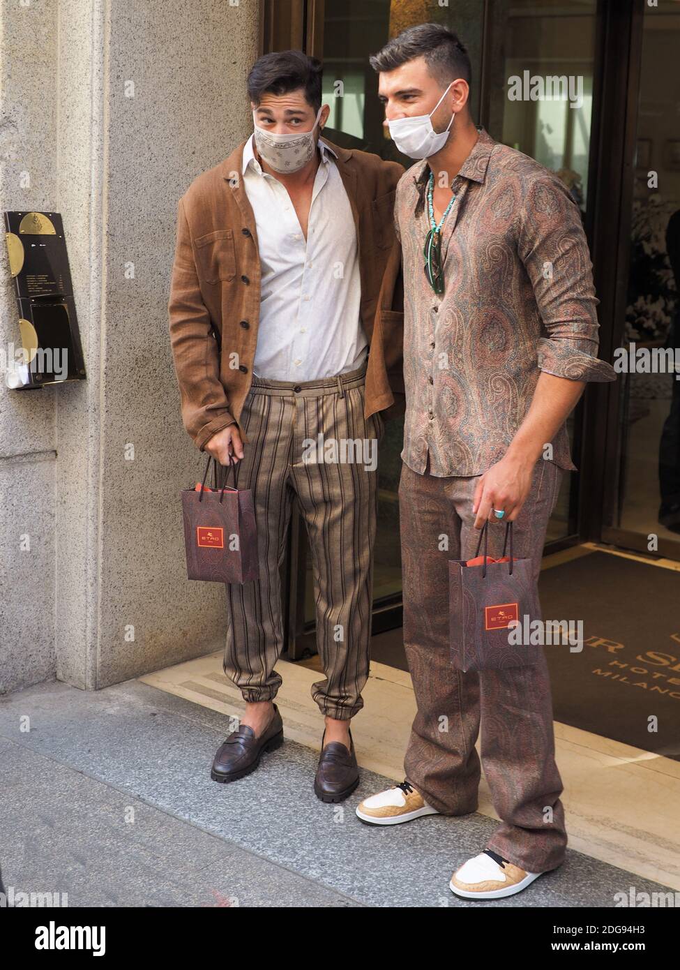 Milan, Italy: 15 July 2020: Luca Tezel and Marco Fantini posing for ...