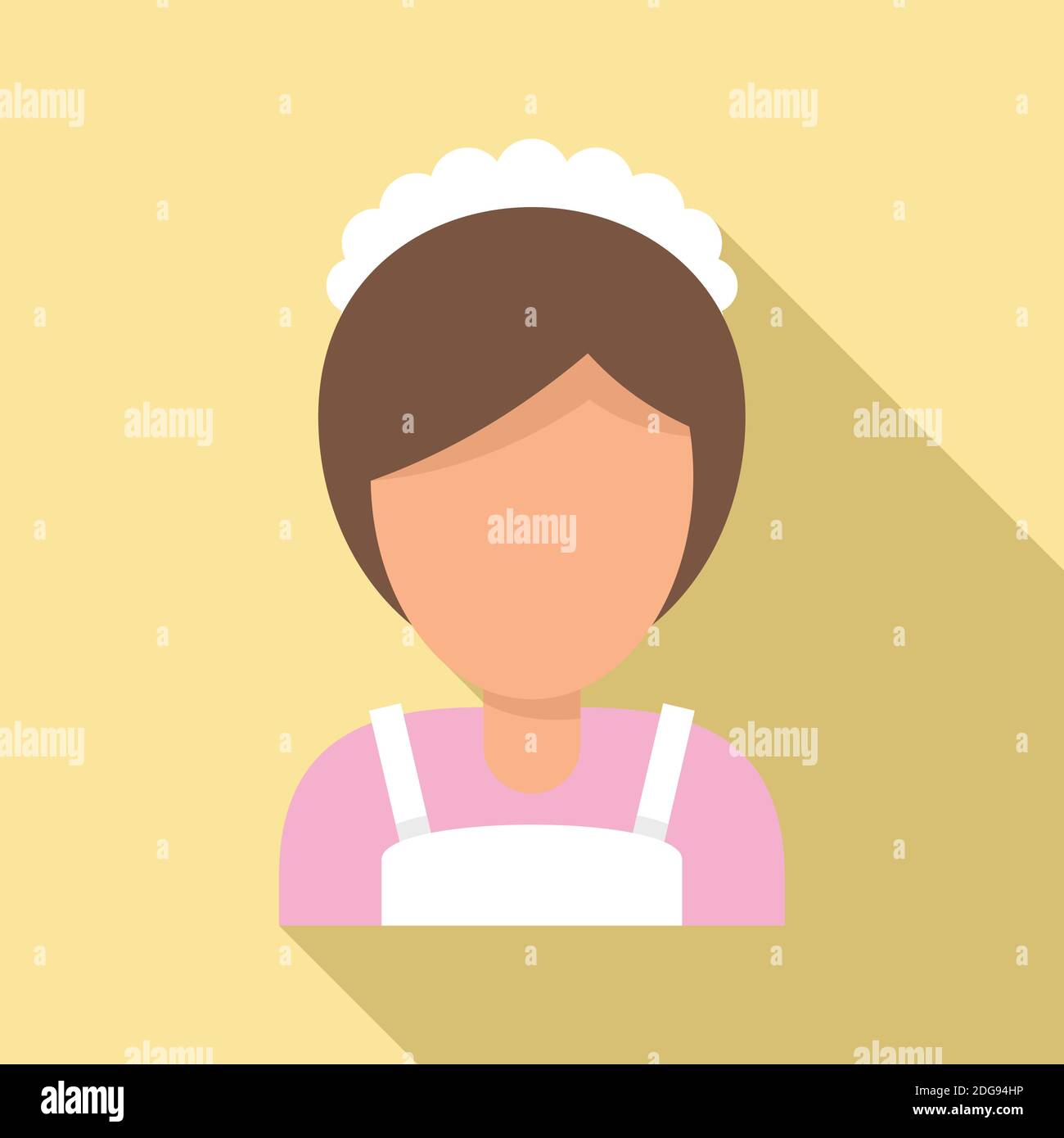 Cleaning maid woman icon, flat style Stock Vector Image & Art - Alamy