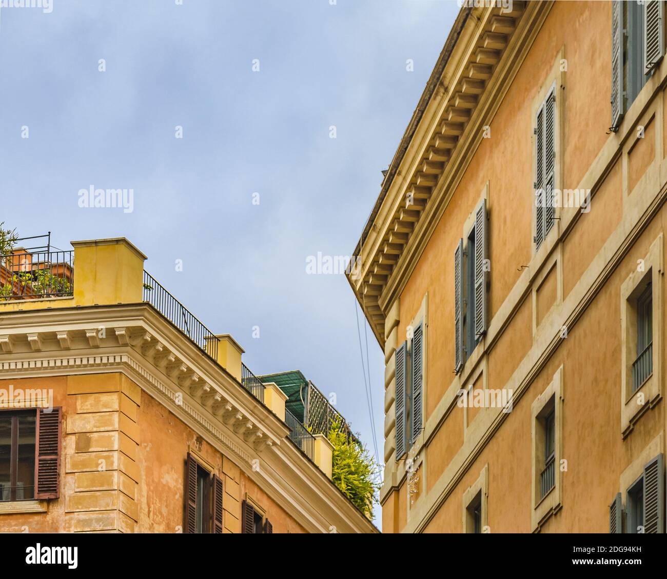 Old Style Apartment Buildings, Rome, Italy Stock Photo - Alamy