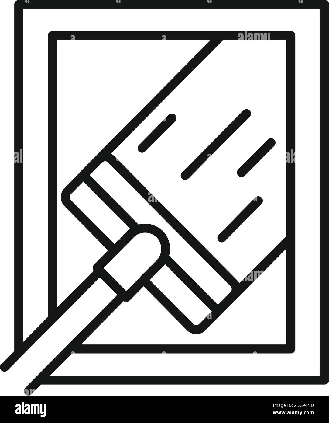 Window cleaning icon, outline style Stock Vector Image & Art - Alamy
