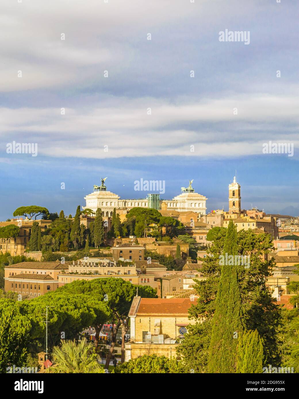 Rome Aerial View from Aventino Hill Stock Photo - Alamy