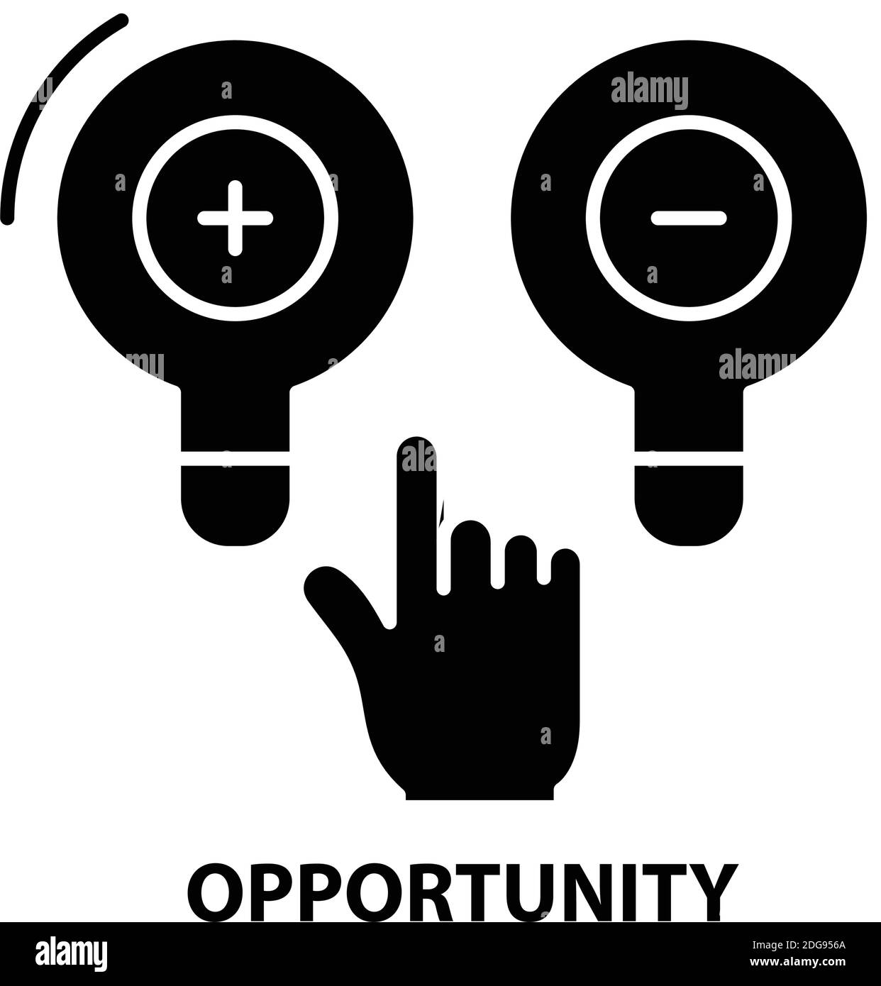 opportunity symbol icon, black vector sign with editable strokes ...