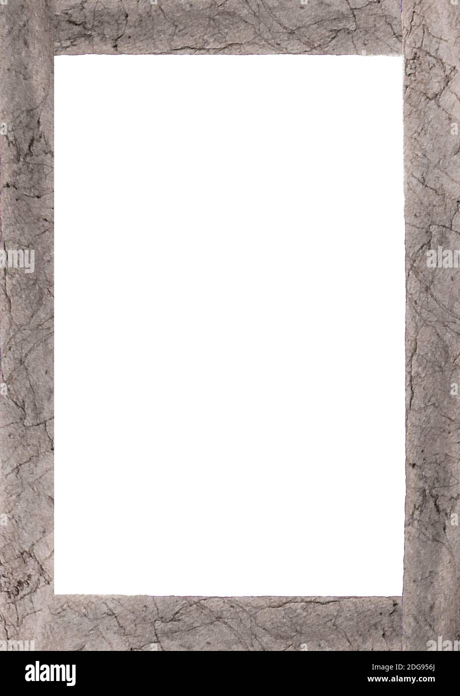 Portrait Blank Frame with Textured Borders Stock Photo - Alamy