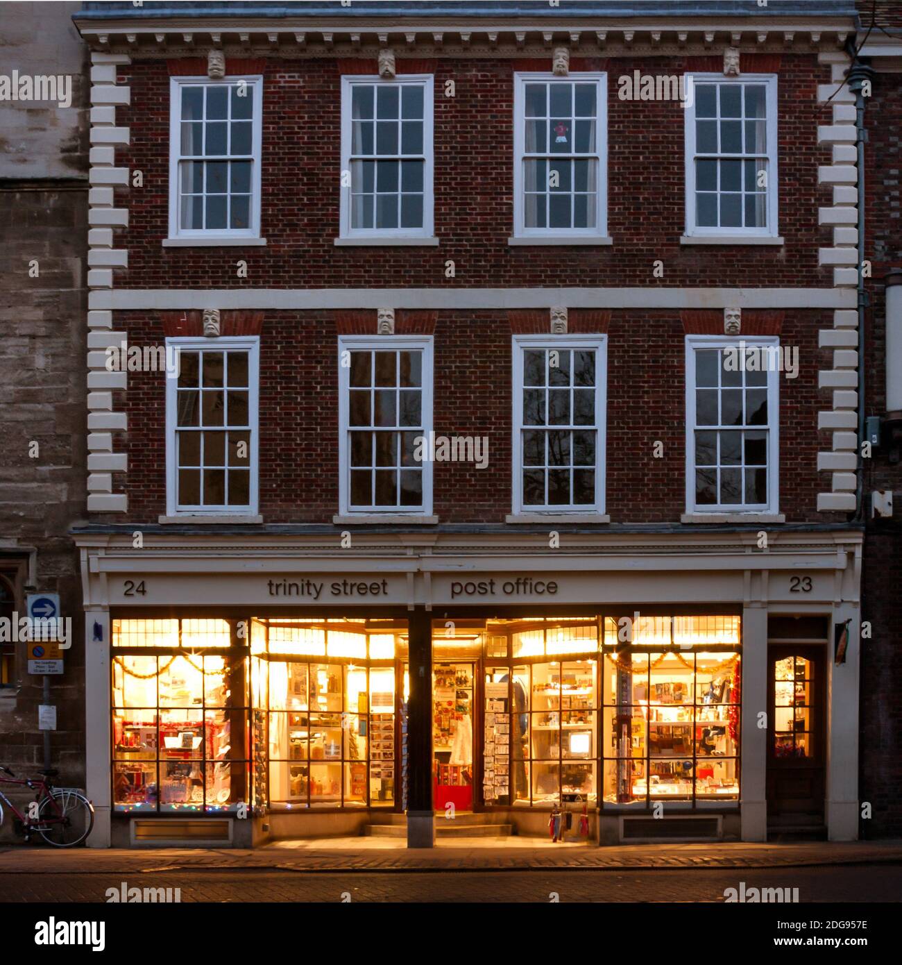 CAMBRIDGE, UK - DECEMBER 10, 2008: View of front facade Trinity Street ...