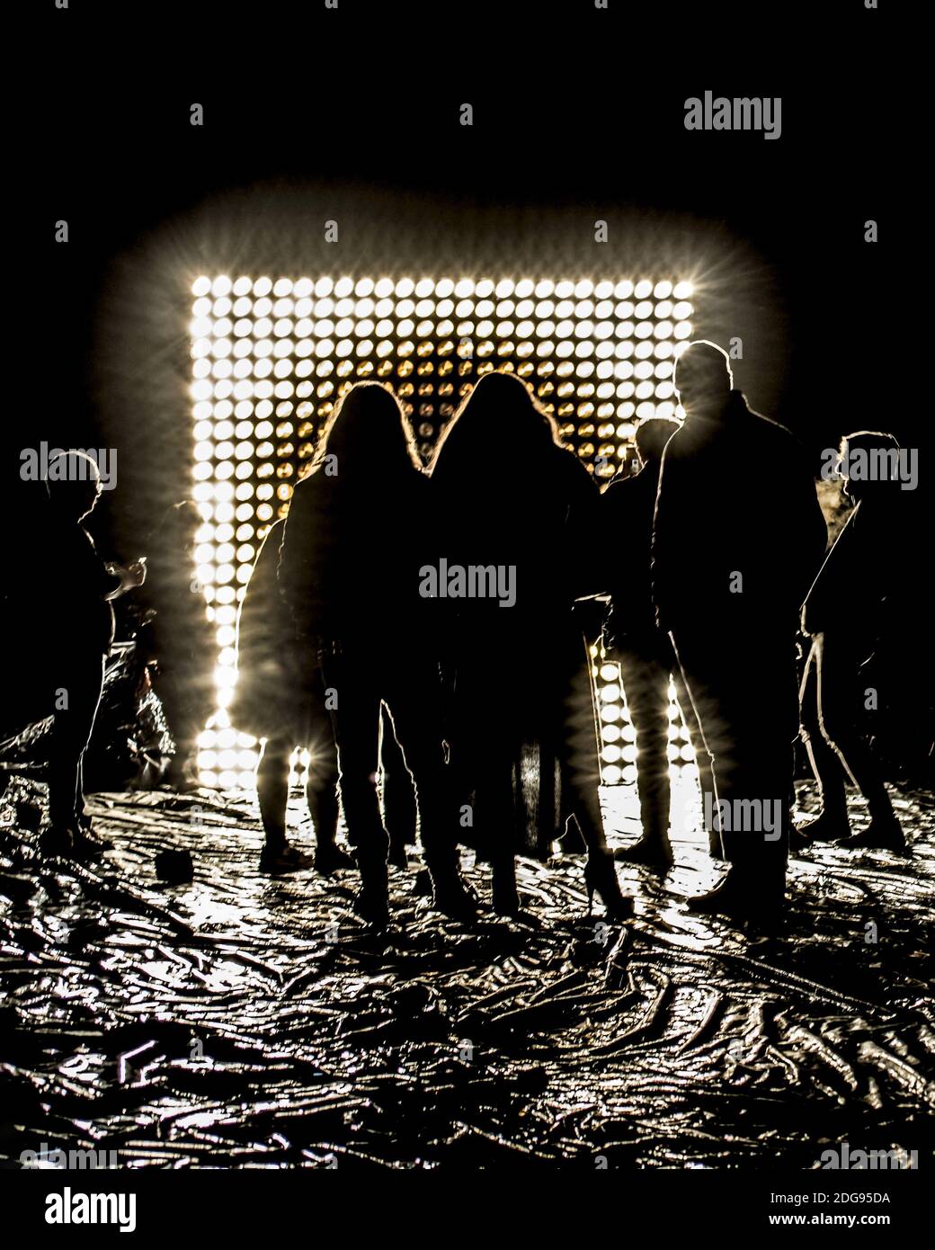 Contemporary Art Performance at Night Stock Photo - Alamy