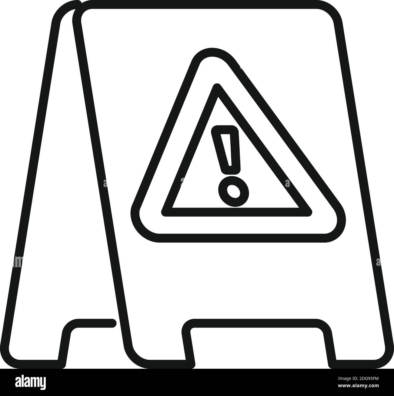 Attention cleaned surface icon, outline style Stock Vector Image & Art ...