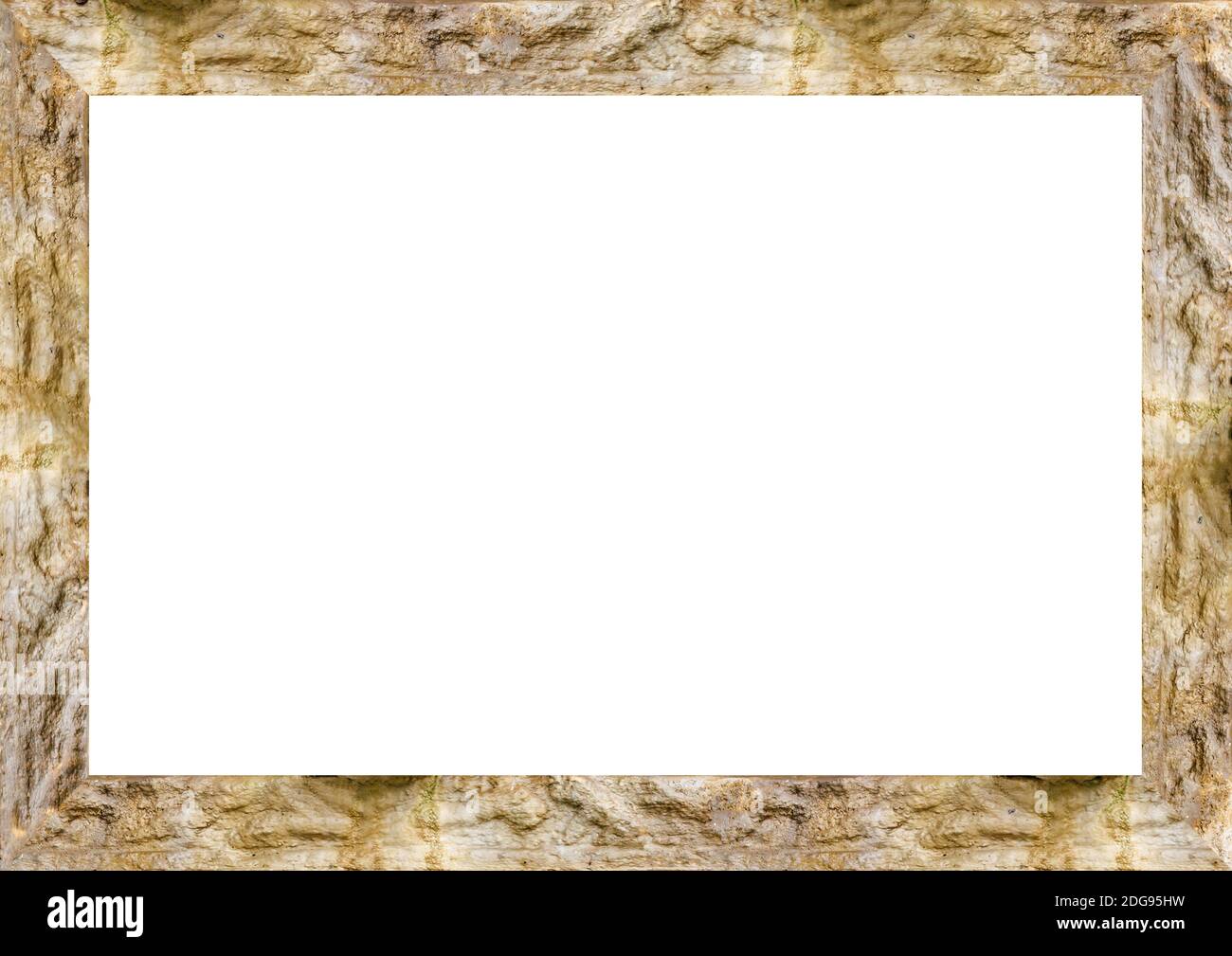 Landscape Blank Frame with Rocky Texture Borders Stock Photo - Alamy