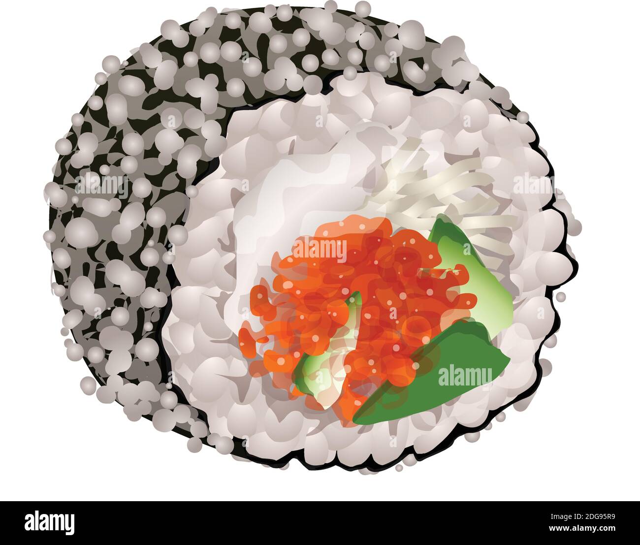 Rice sushi roll icon, cartoon style Stock Vector Image & Art - Alamy