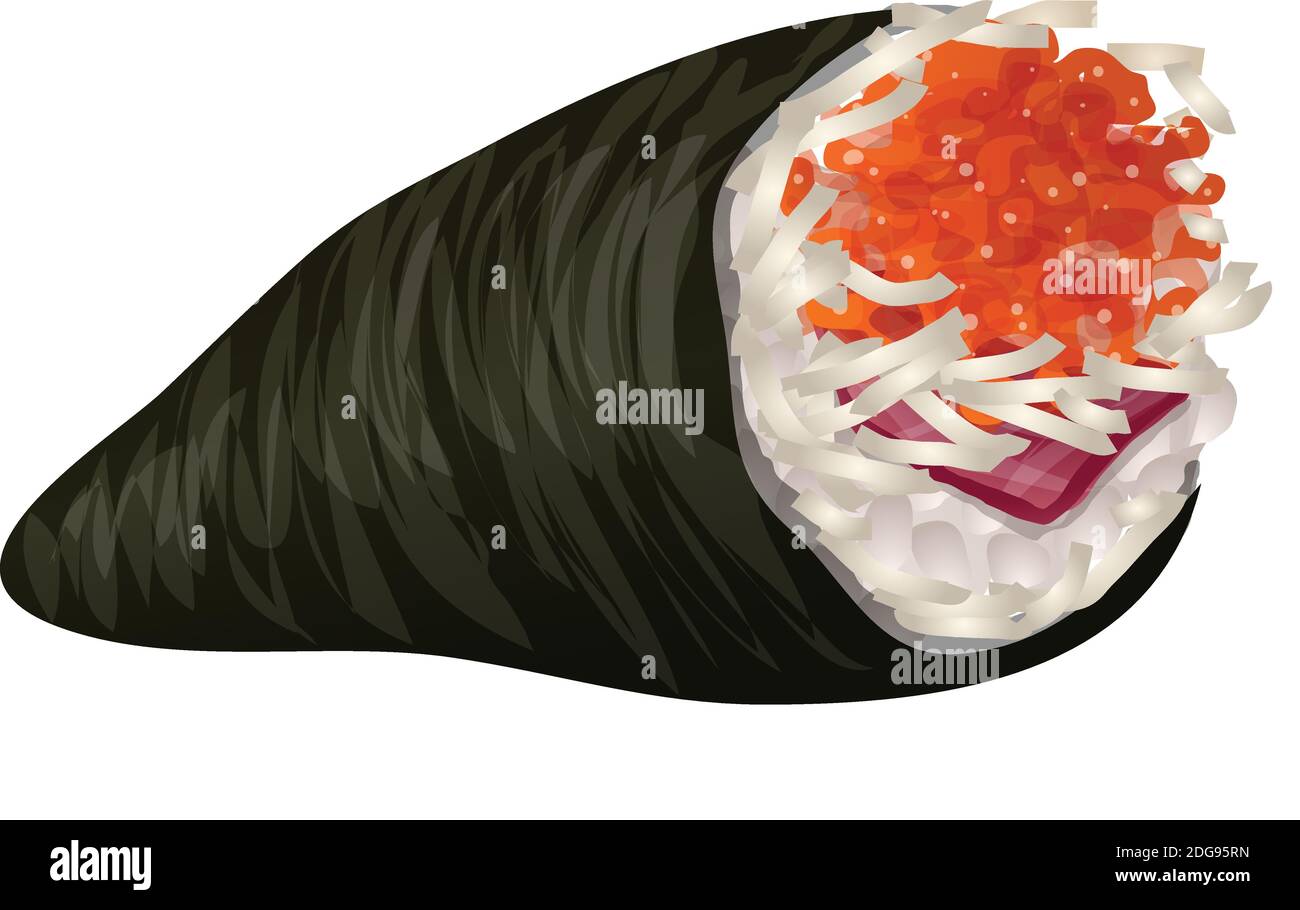 Uramaki sushi roll tuna Stock Vector Images - Alamy
