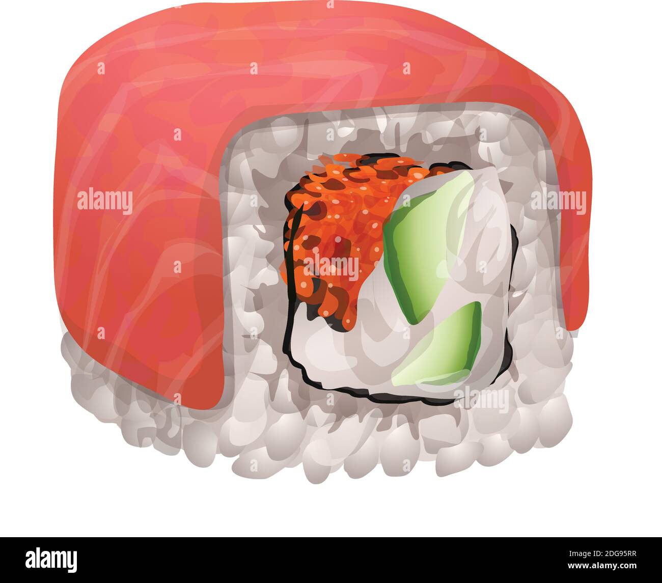 Ocean fish sushi roll icon, cartoon style Stock Vector Image & Art - Alamy