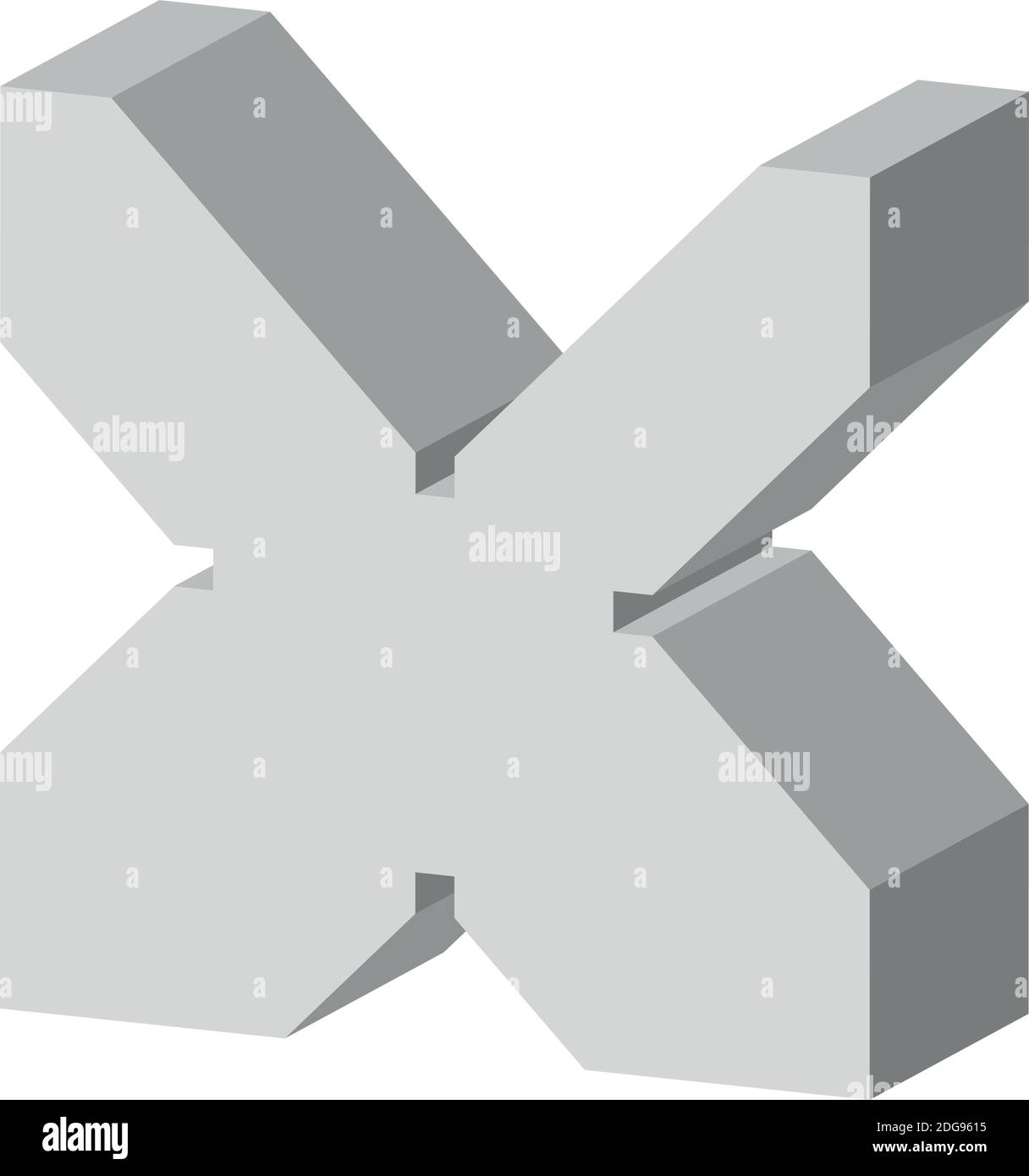 4 way V block. Standard Block. 3D effect vector Stock Vector Image ...