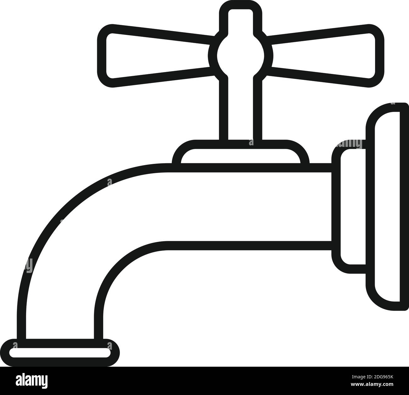 Water tap icon, outline style Stock Vector Image & Art - Alamy