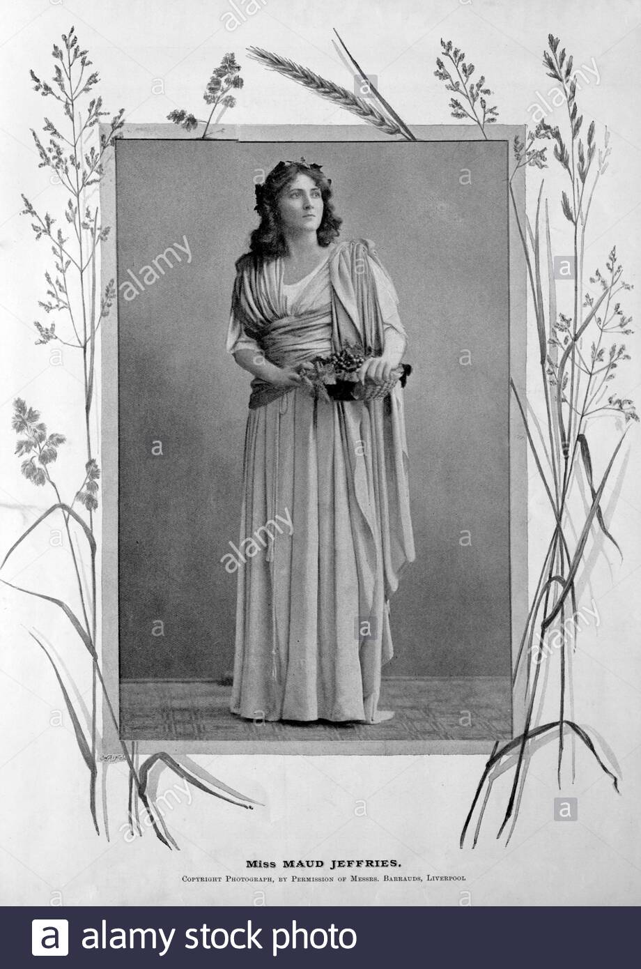 Maud Jeffries, 1869 – 1946, was an American actress, photograph from ...