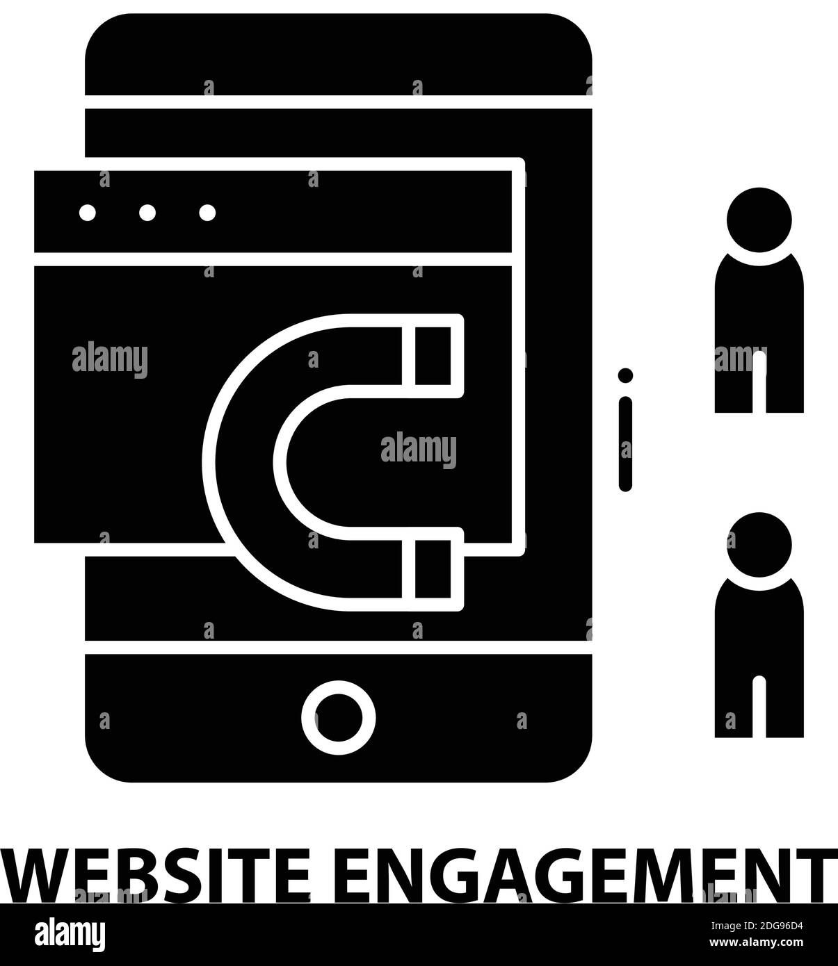website engagement icon, black vector sign with editable strokes ...