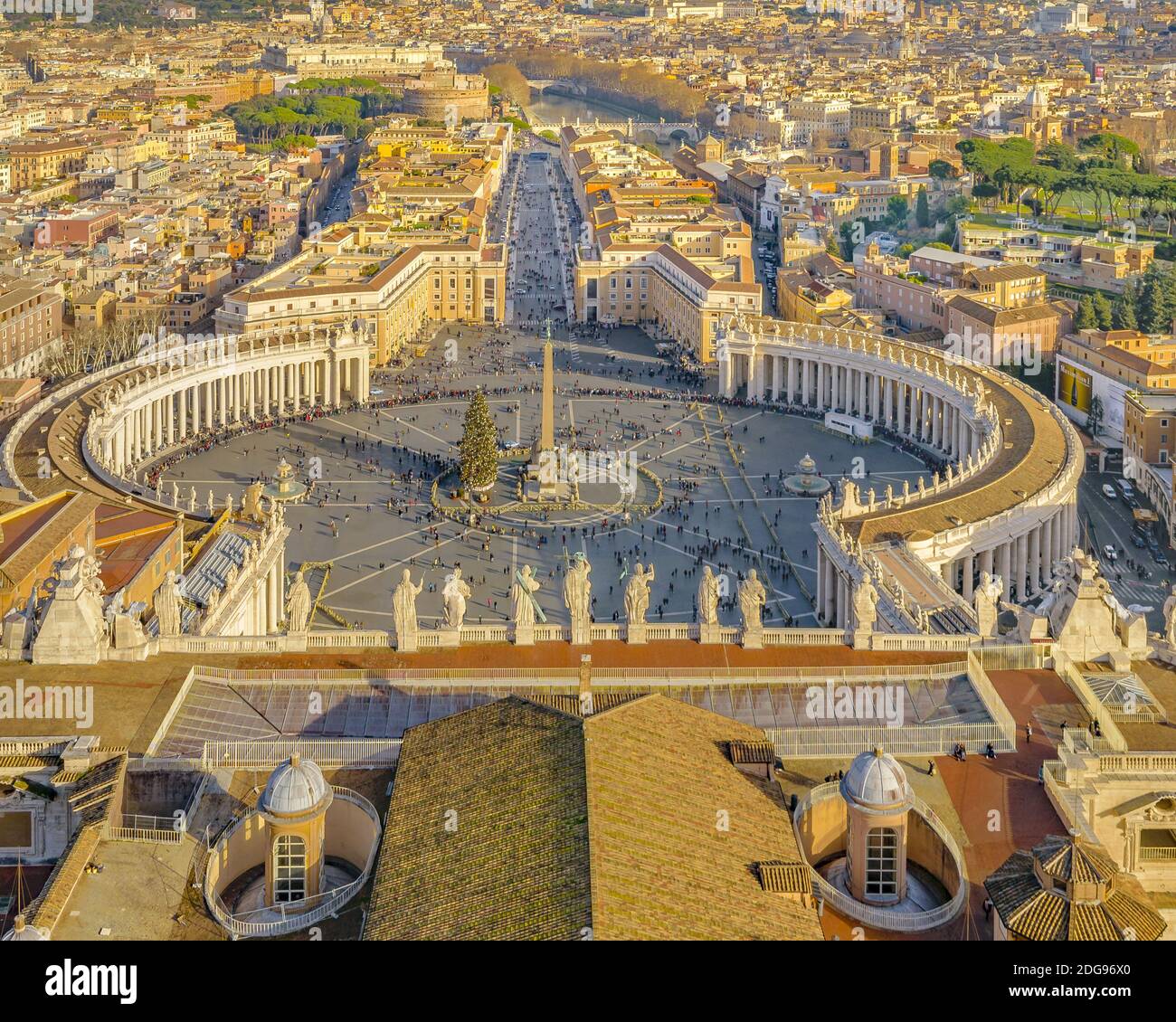 Rome Aerial View from Saint Peter Basilica Viewpoint Stock Photo - Alamy