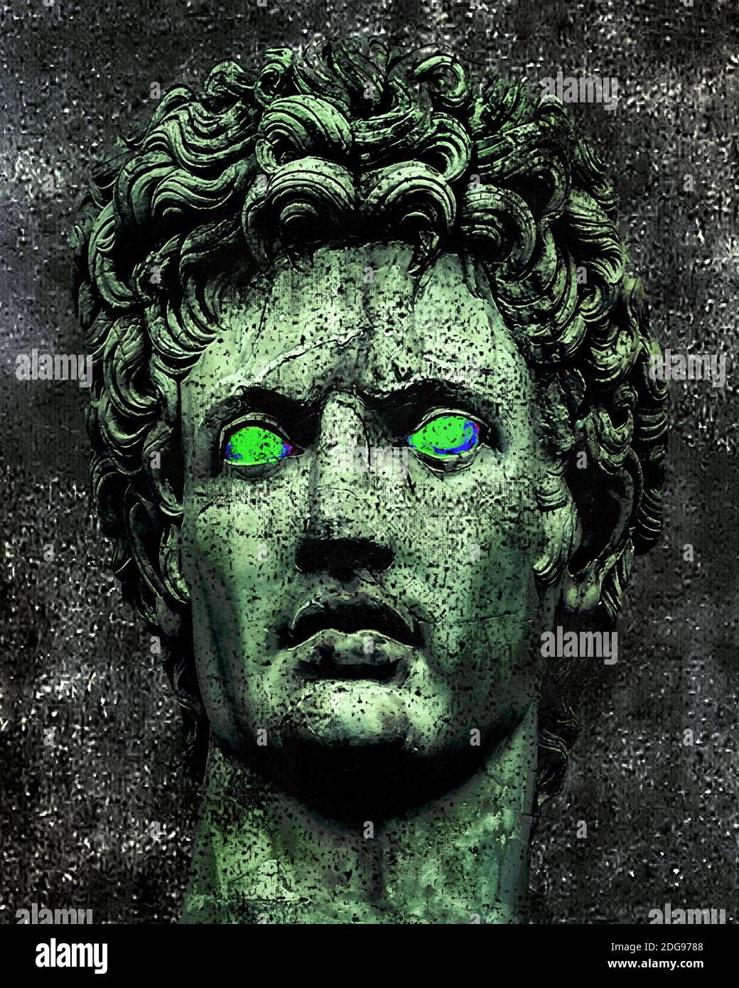 Angry Caesar Augustus Photo Manipulation Portrait Stock Photo - Alamy