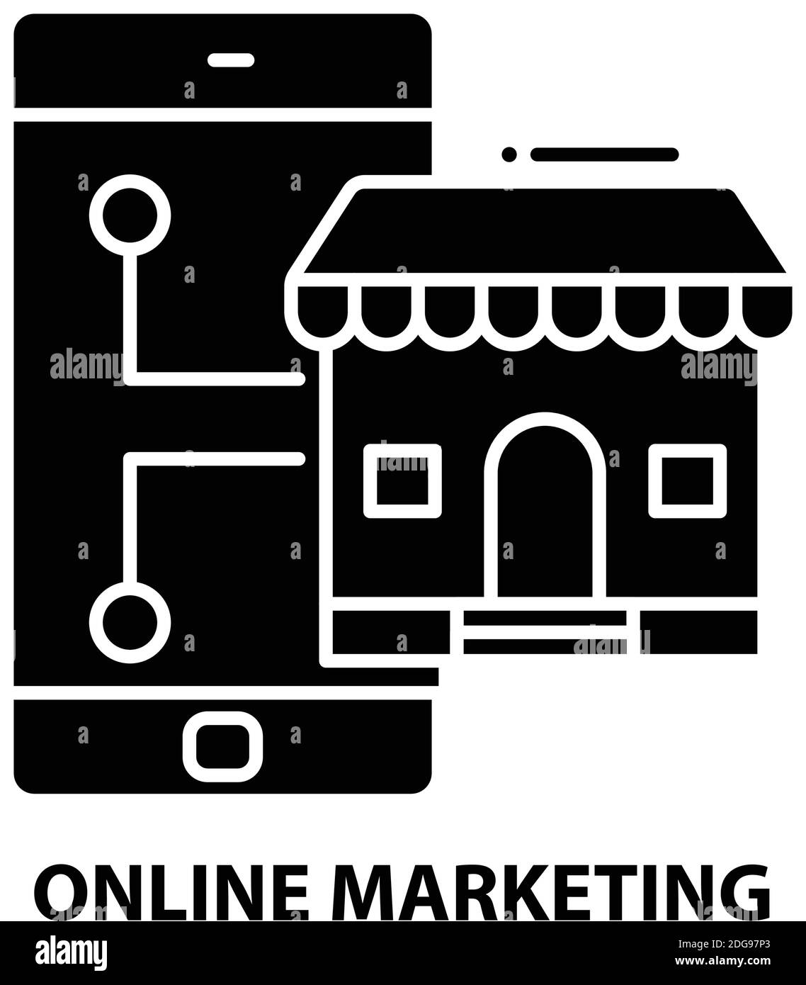 online marketing symbol icon, black vector sign with editable strokes ...