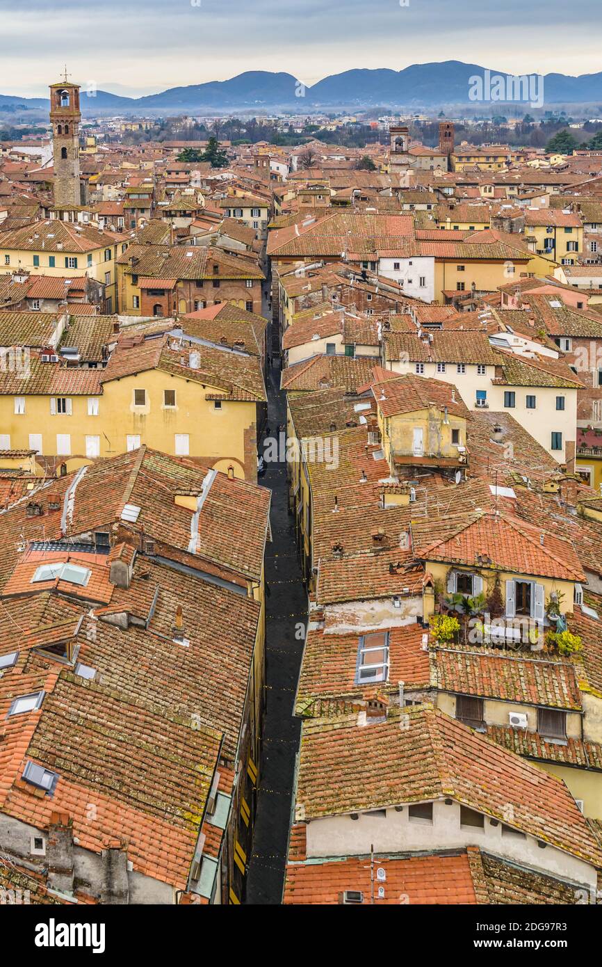Aerial View Historic Center of Lucca, Italy Stock Photo - Alamy