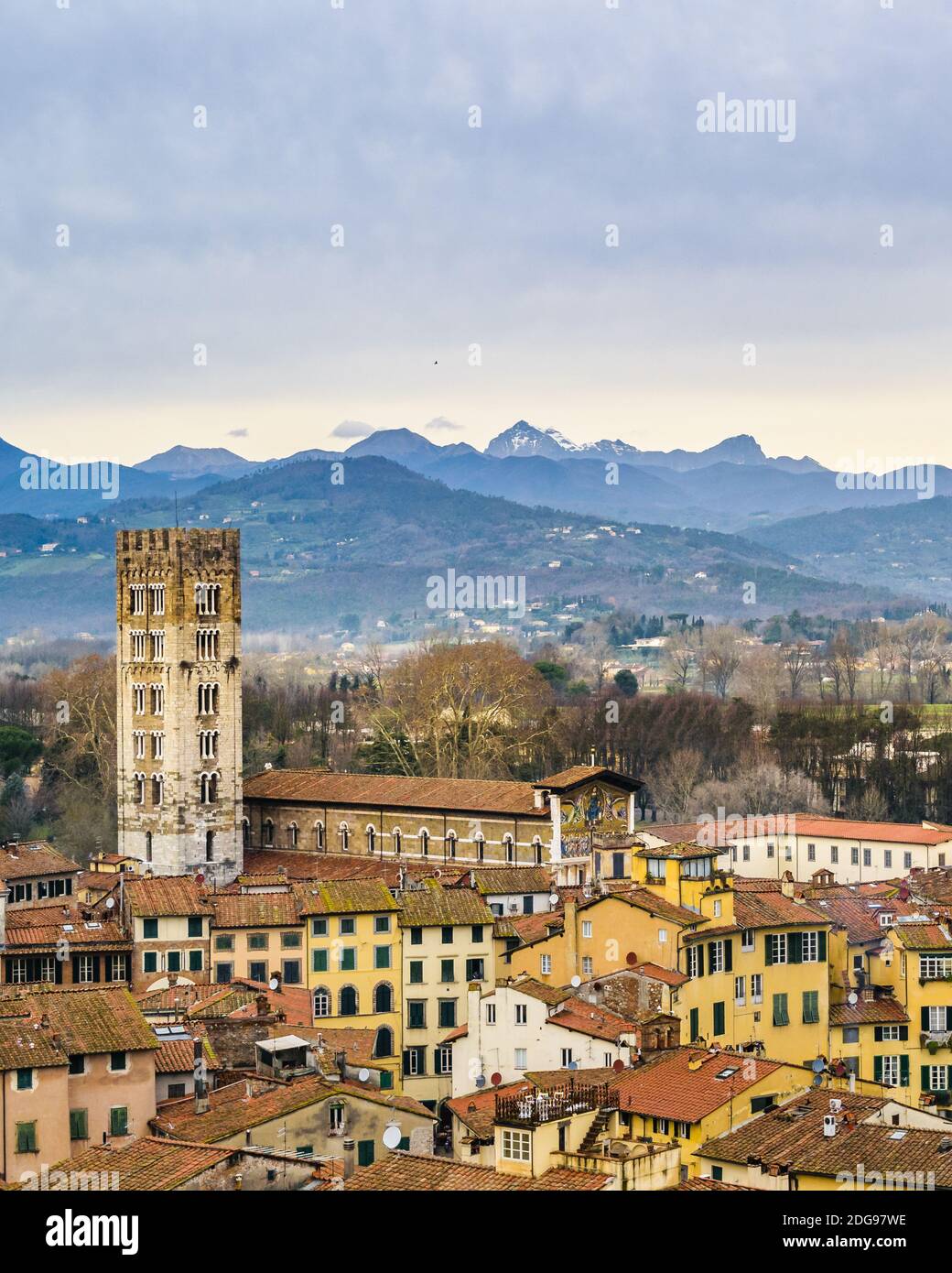 Aerial View Historic Center of Lucca, Italy Stock Photo - Alamy