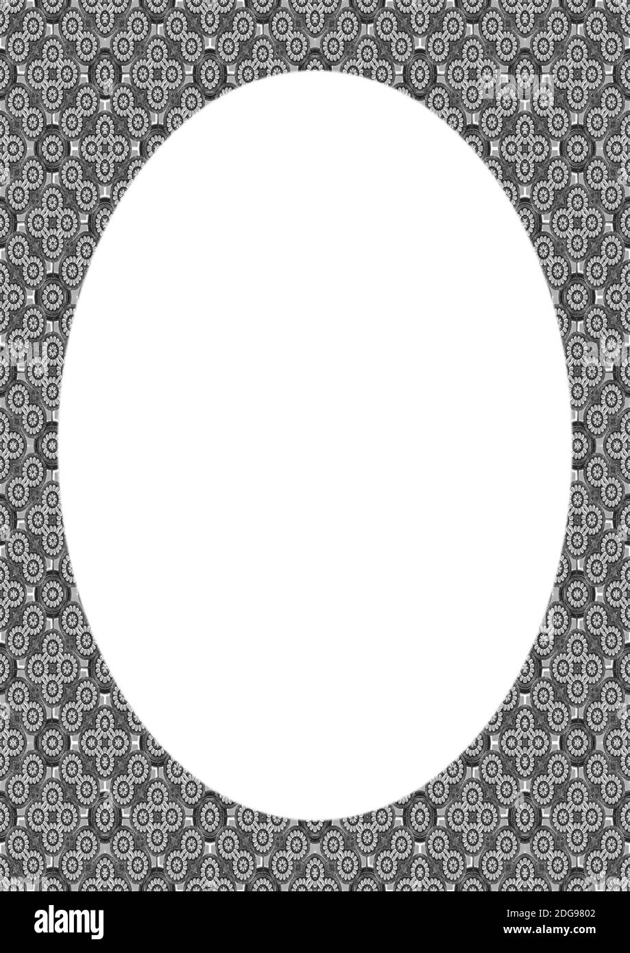 Circle Frame Background with Decorated Borders Stock Photo - Alamy