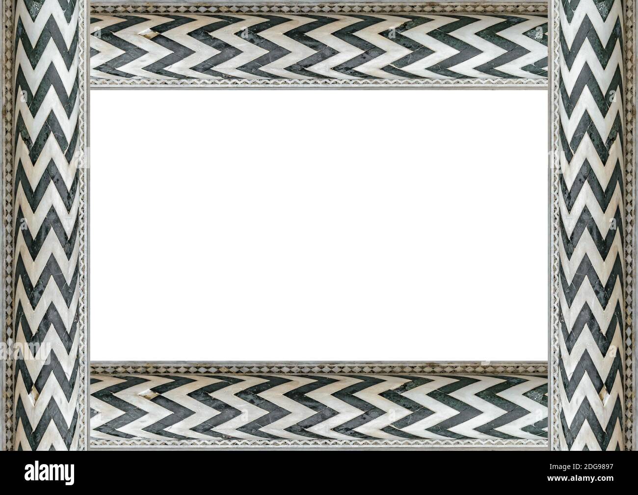 White Landscape Frame with Romanic Style Column Borders Stock Photo - Alamy