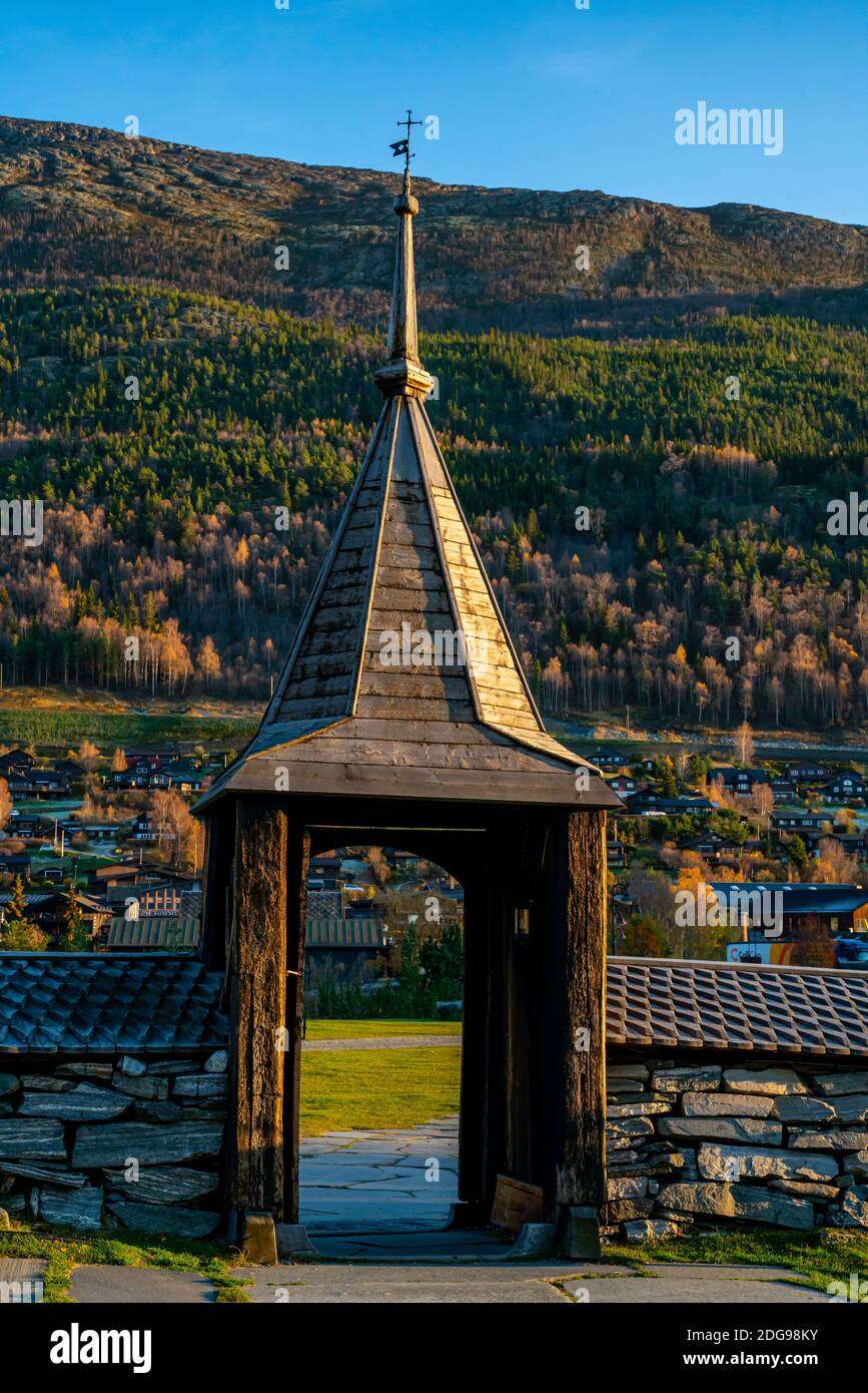 Wooden gate to an ancient Viking cemetery in Norway Stock Photo - Alamy