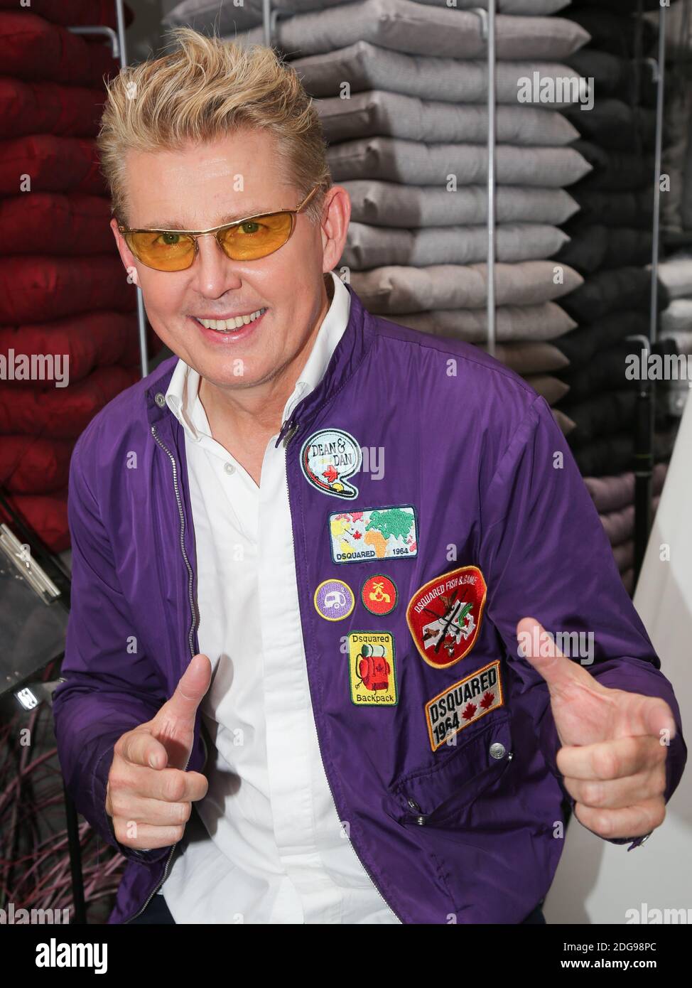 German singer Markus at the opening of Maco-HomeCompany Magdeburg on ...