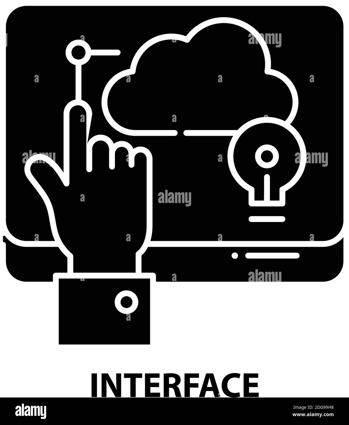 interface icon, black vector sign with editable strokes, concept ...