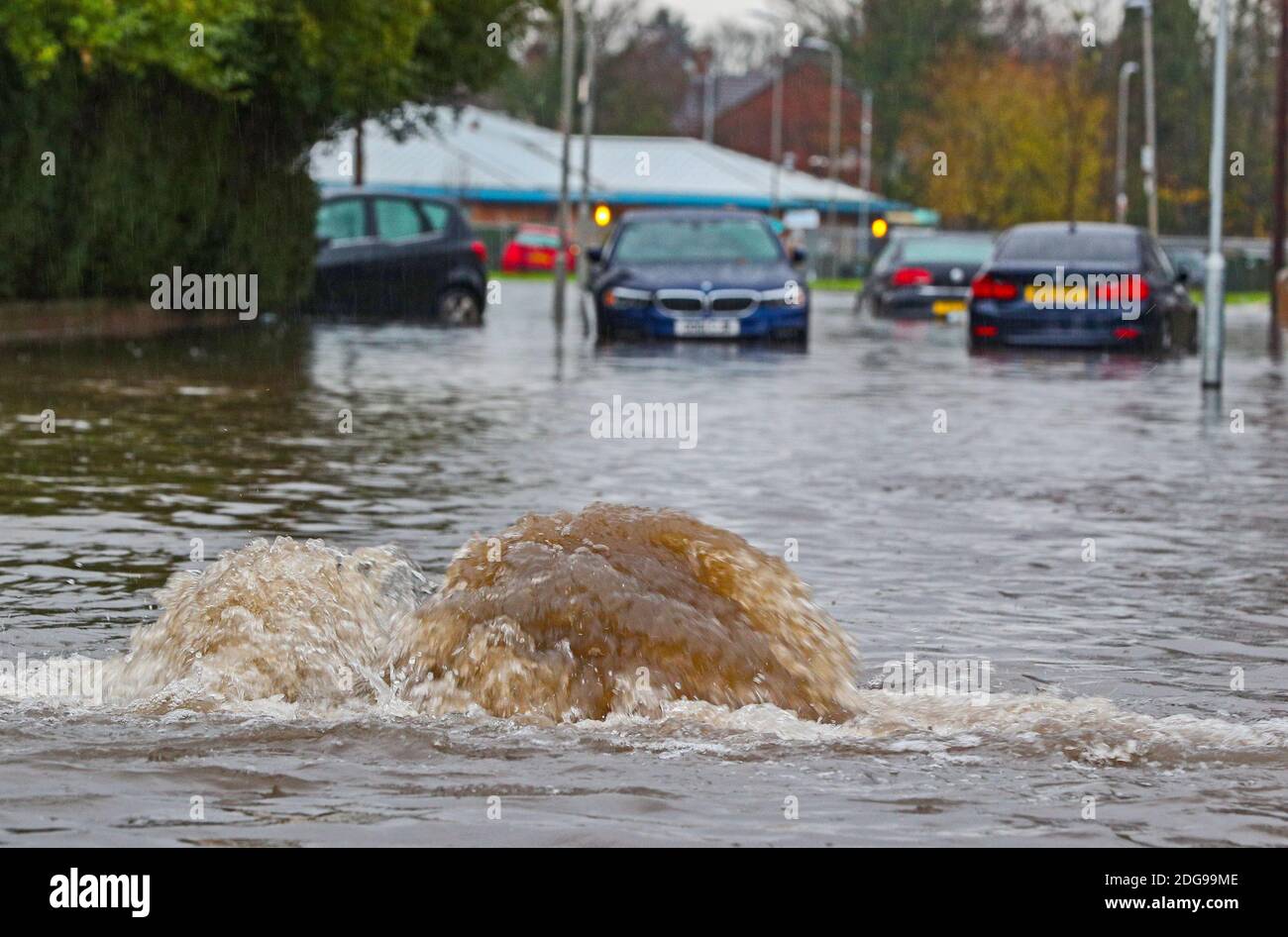Heavy rainfall has caused localised flooding in West Derby, Liverpool ...