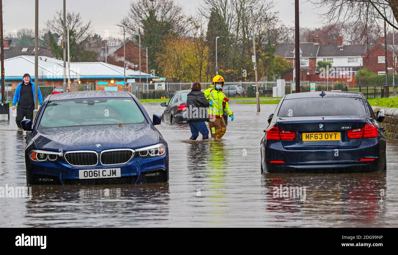 Heavy rainfall has caused localised flooding in West Derby, Liverpool ...