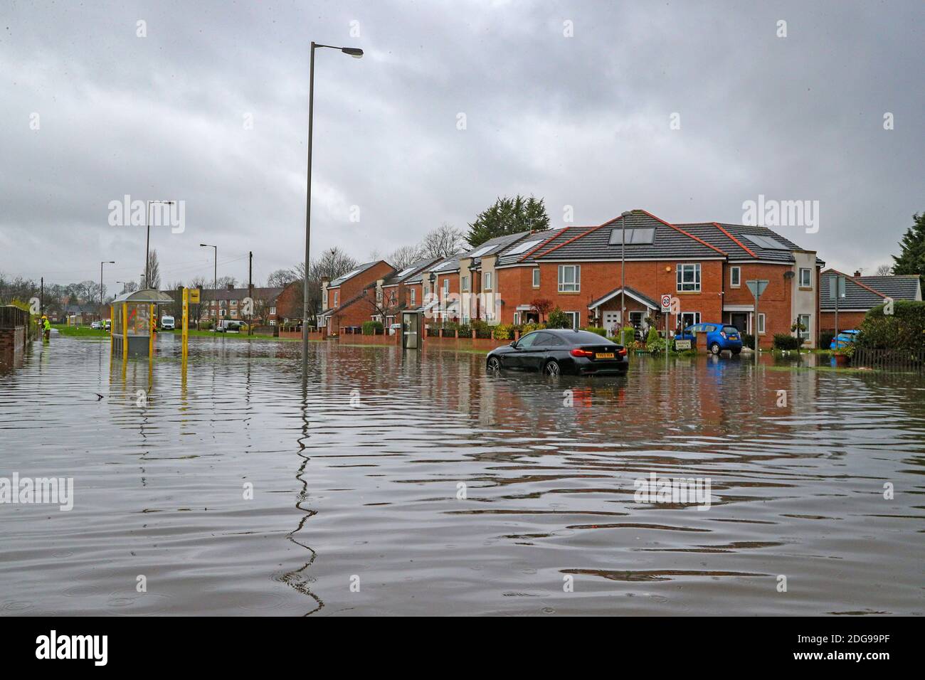 Heavy rainfall has caused localised flooding in West Derby, Liverpool ...