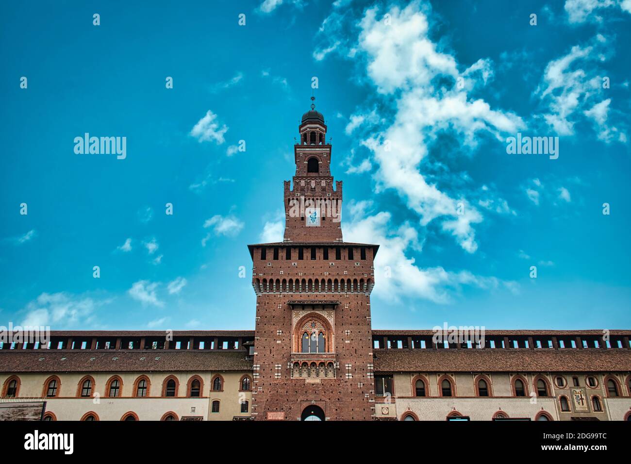 The magnificent Sforza Castle , Castello Sforzesco in Milan, Italy ...