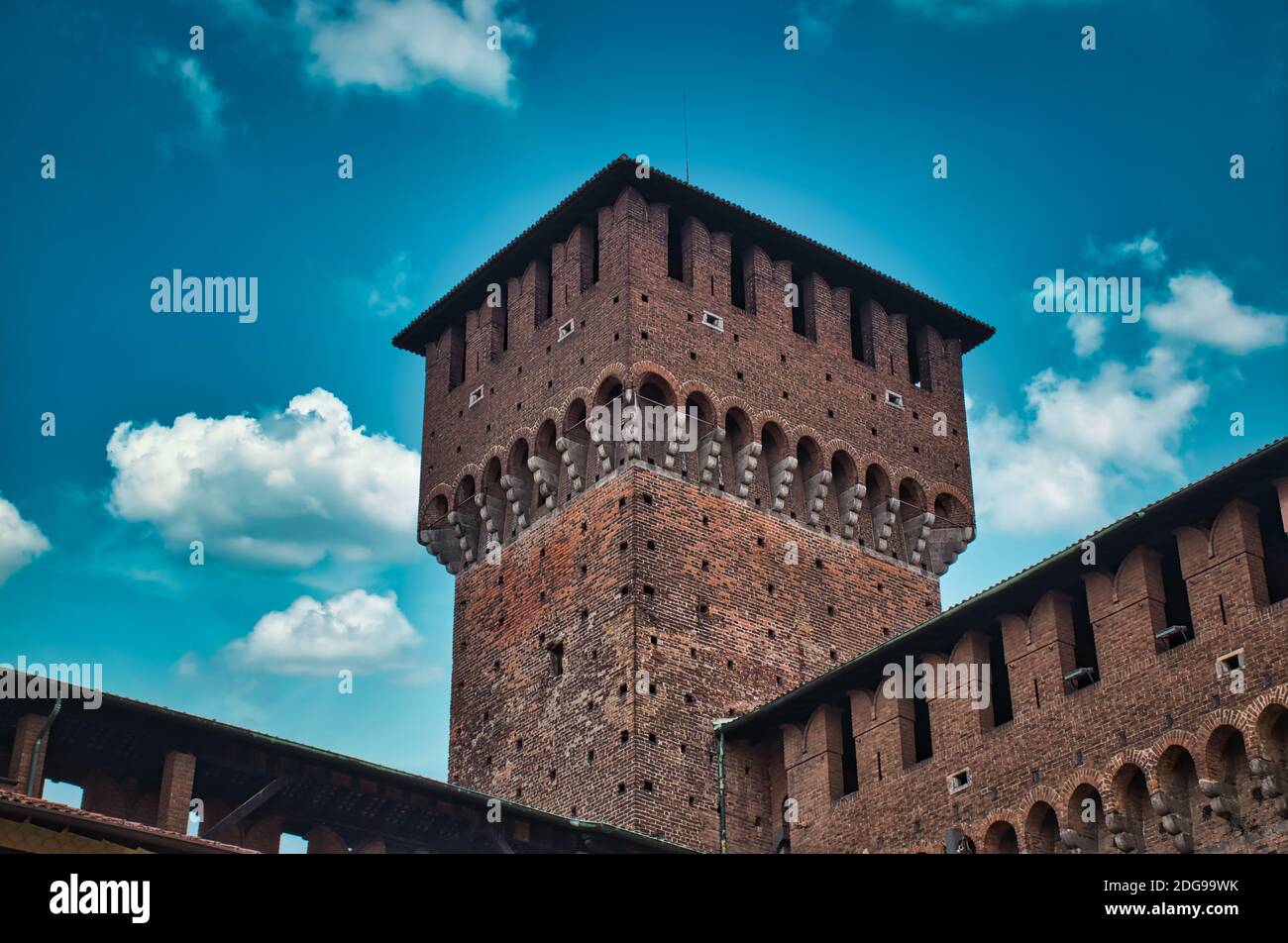 The magnificent Sforza Castle , Castello Sforzesco in Milan, Italy ...