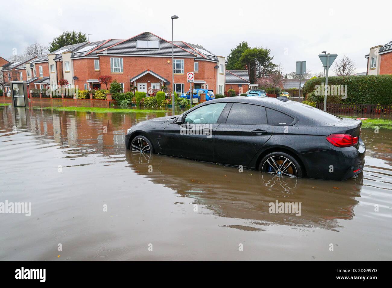 Heavy rainfall has caused localised flooding in West Derby, Liverpool ...