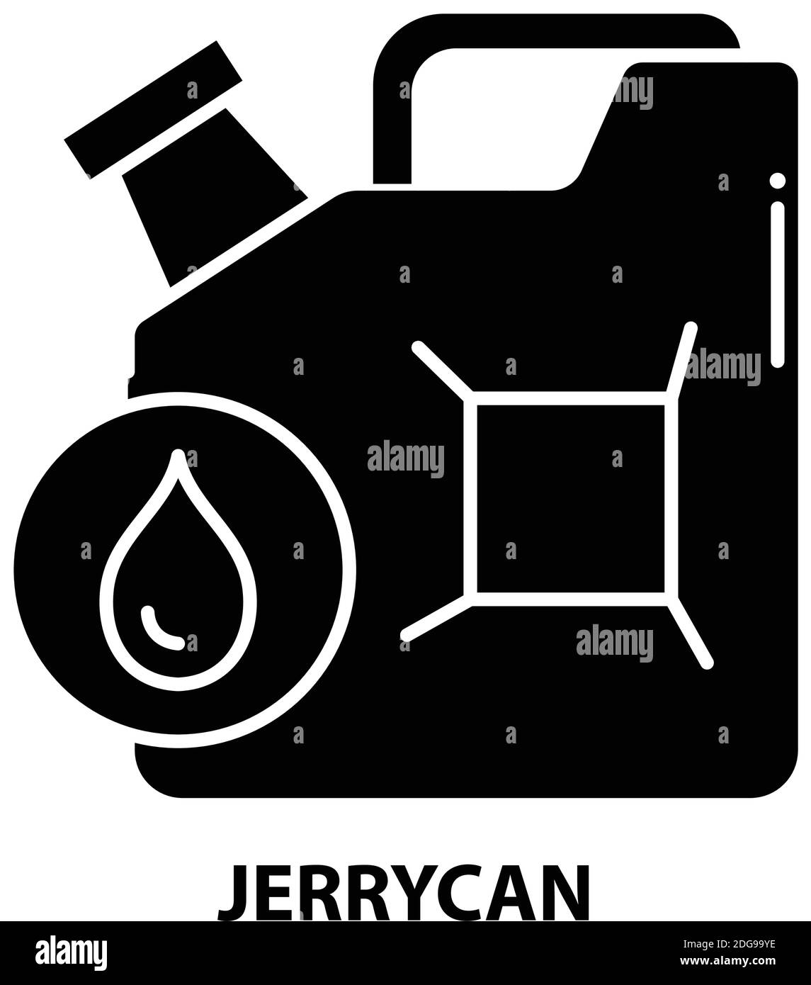 jerrycan icon, black vector sign with editable strokes, concept ...