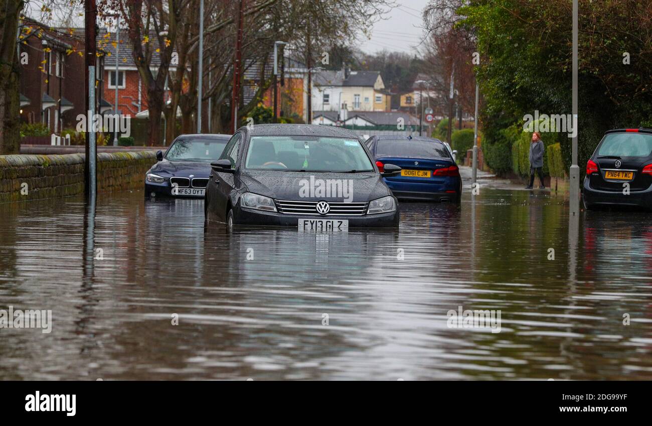Heavy rainfall has caused localised flooding in West Derby, Liverpool ...