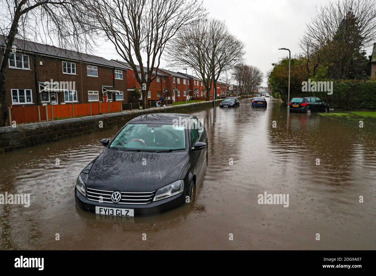 Heavy rainfall has caused localised flooding in West Derby, Liverpool ...