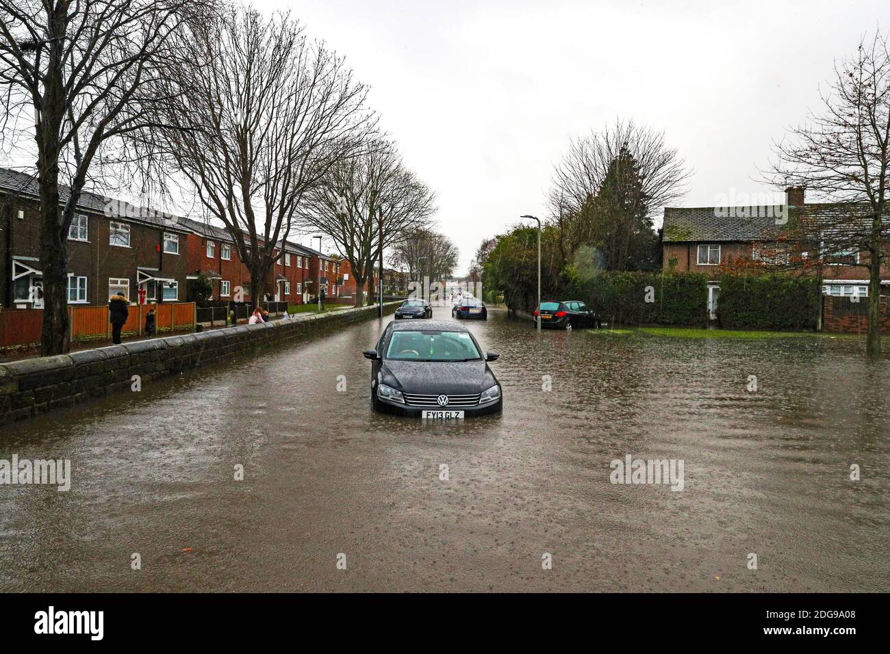 Heavy rainfall has caused localised flooding in West Derby, Liverpool ...