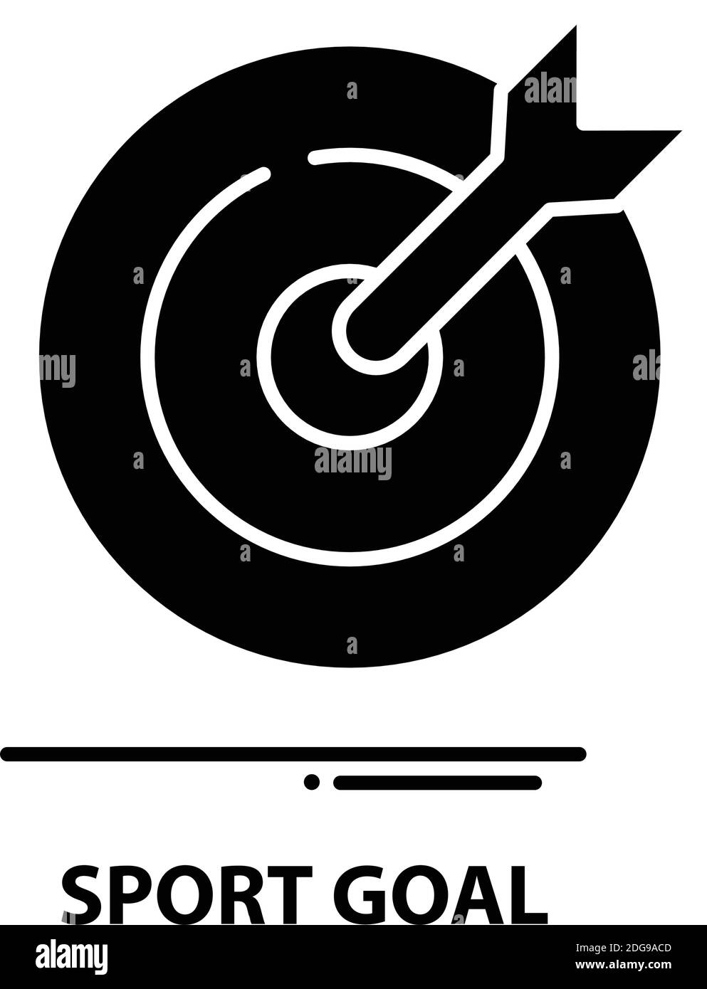 sport goal icon, black vector sign with editable strokes, concept ...
