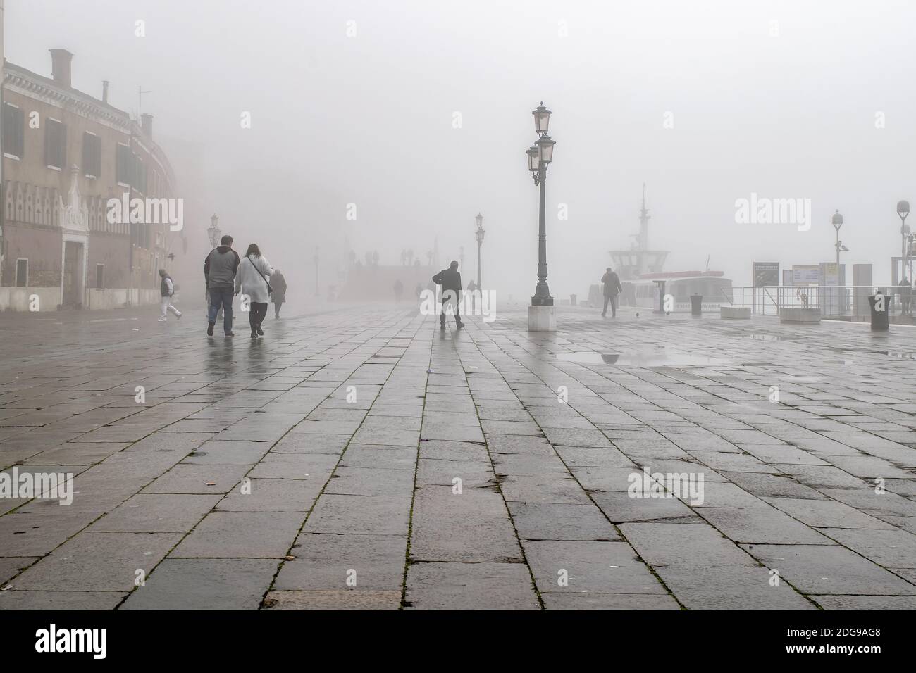 Fog Winter Urban Scene, Venice, Italy Stock Photo - Alamy