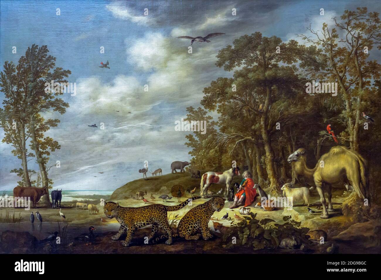 Orpheus with Animals in a Landscape, Aelbert Cuyp, circa 1640 Stock ...