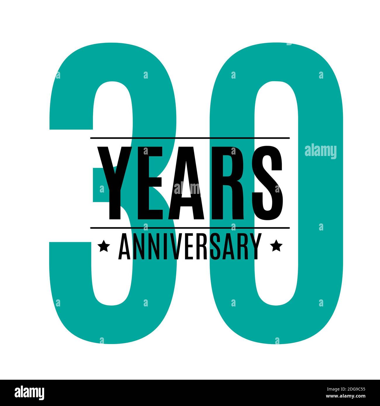 Template Logo 30 Years Anniversary Illustration Stock Photo - Alamy