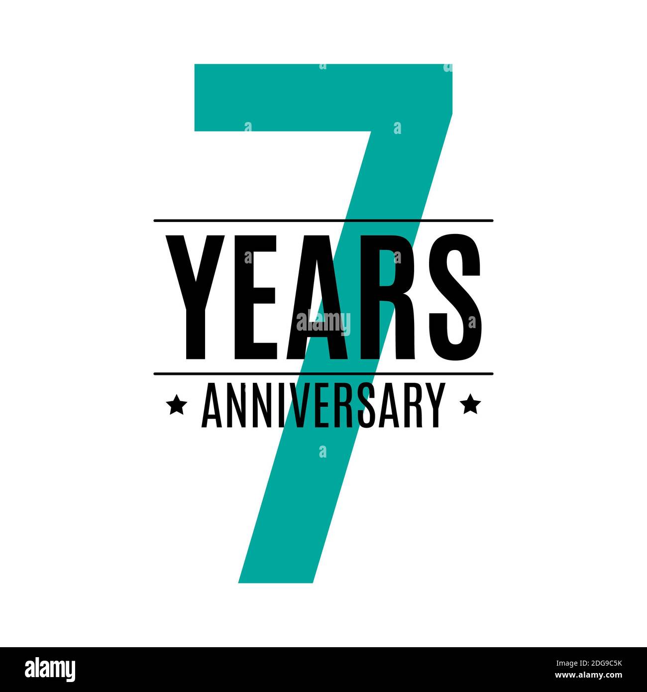 Template Logo 7 Years Anniversary Illustration Stock Photo - Alamy